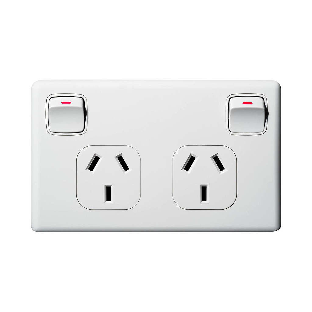 Voltex Double Pole Double Power Outlet 250V 10A VPP2HDP