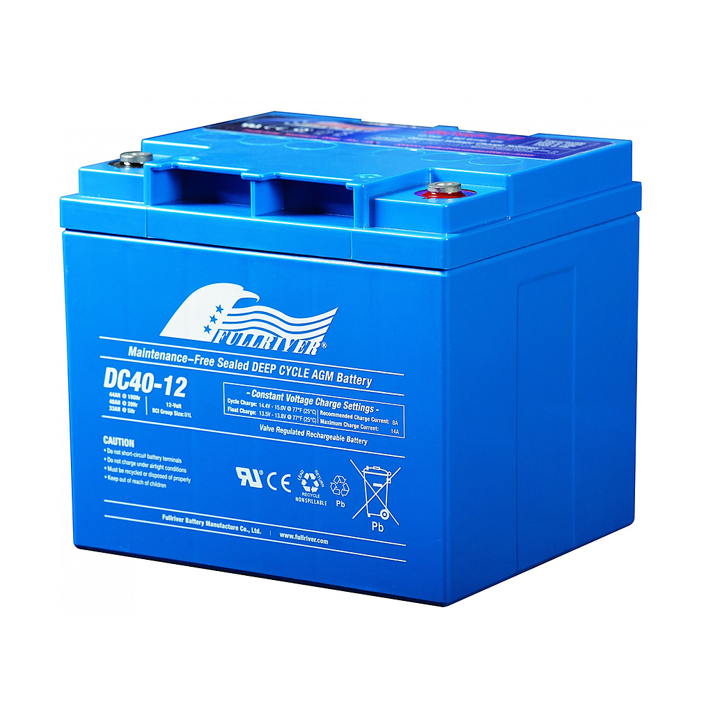 Fullriver DC 12V 40Ah AGM Battery | Shop AGM Batteries Online